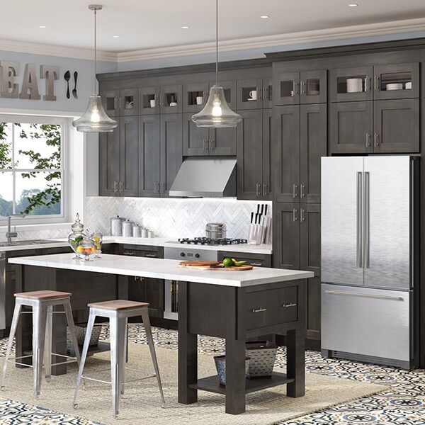 Buy Shaker Cinder Kitchen Cabinets - RTA Cabinets by CabinetSelect